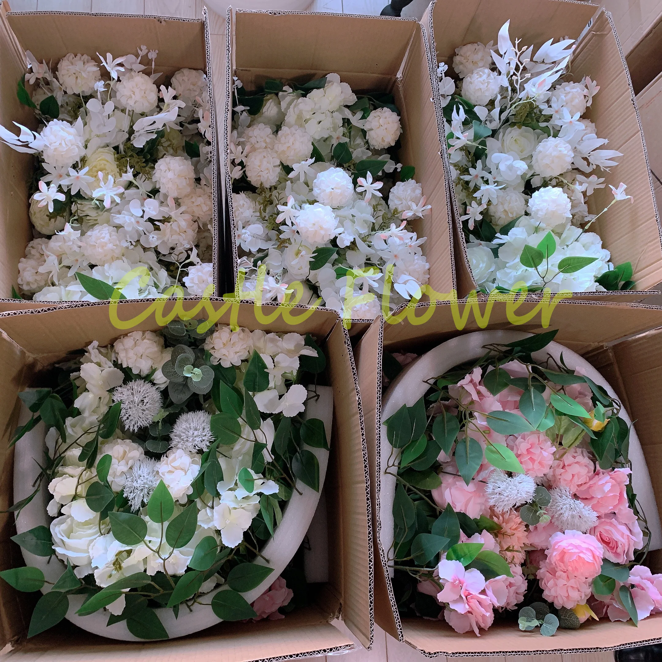 Custom Wedding Props - Elegant Artificial Flower Runners