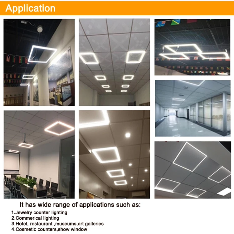 Surface Mounted Led Frame Panel Light Aluminum Square Flat 60x60 Indoor ...