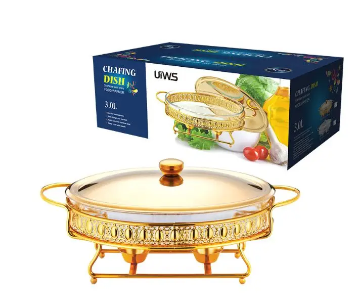 Stainless Steel Chafing Dish Buffet Set - Food Warmer Display Stand for ...
