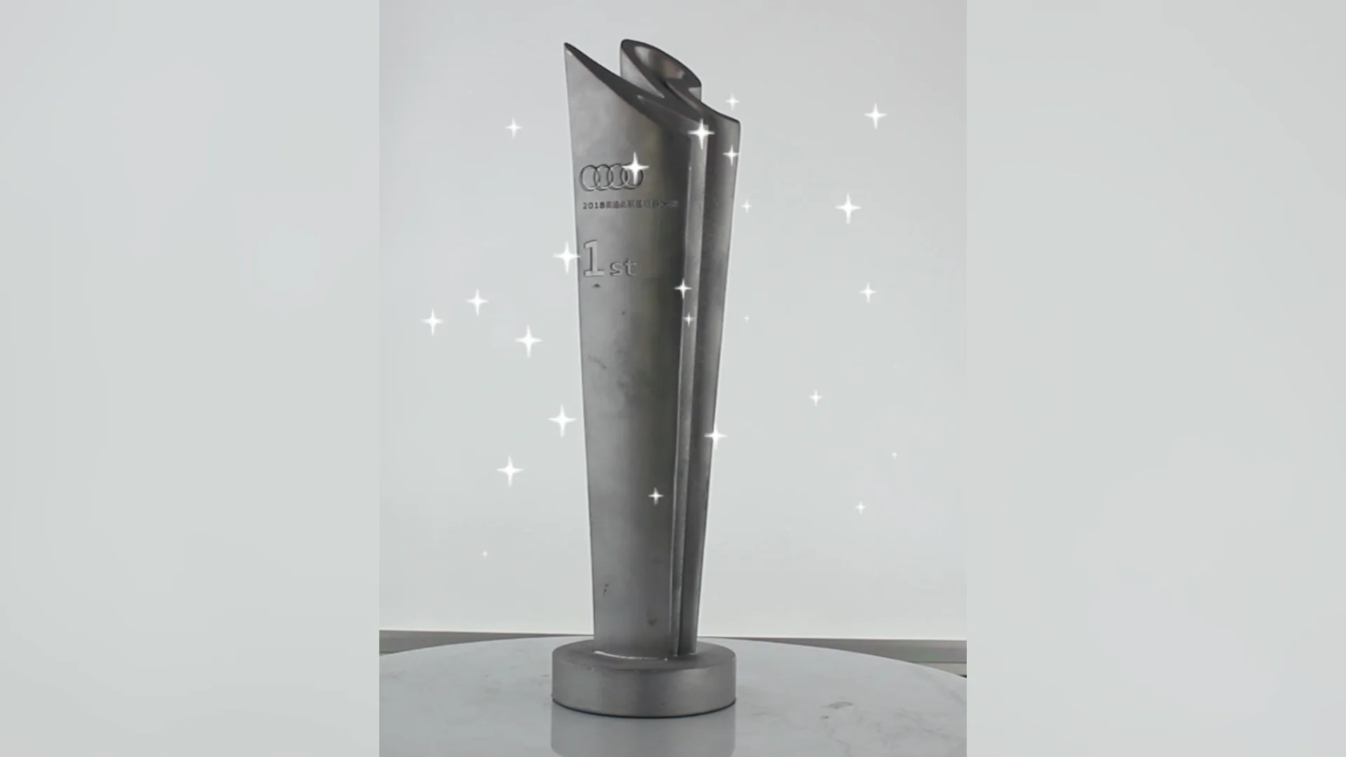 High Quality Silver Custom Metal Irregular Shape Trophy Awards For Home ...