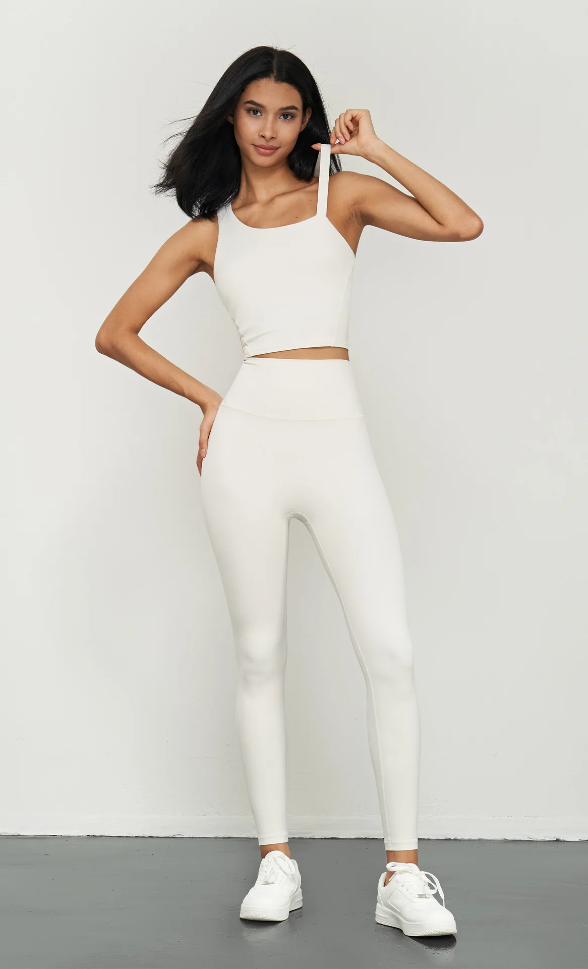 Wholesale Gym Workout Fashion No Camel Toe Tights High Waist Elastic