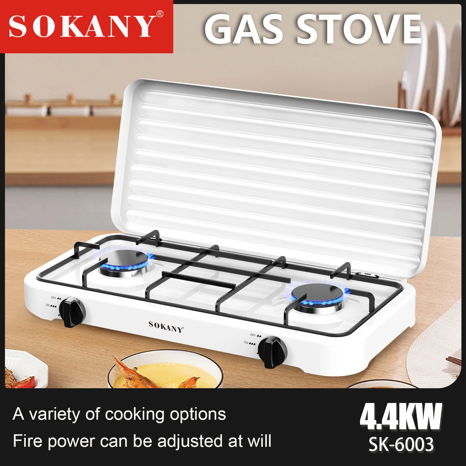 Sokany 6003 Gas Cooker - Portable Outdoor Stove for Camping