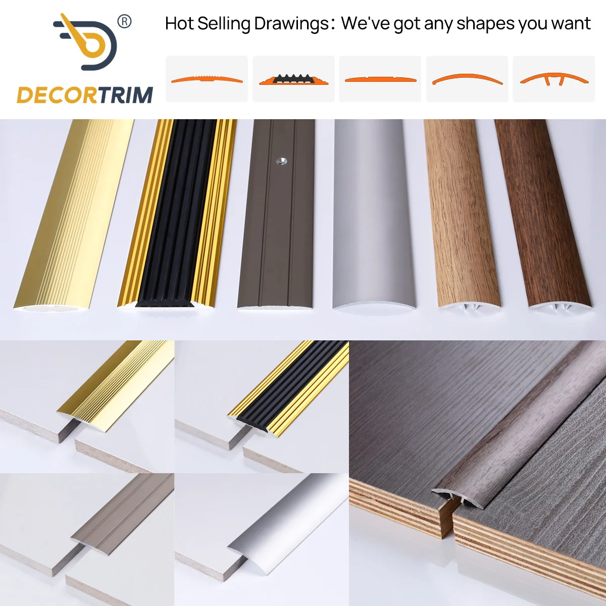 Prolink Metal Factory T Channel Profile Aluminum Tile Trim