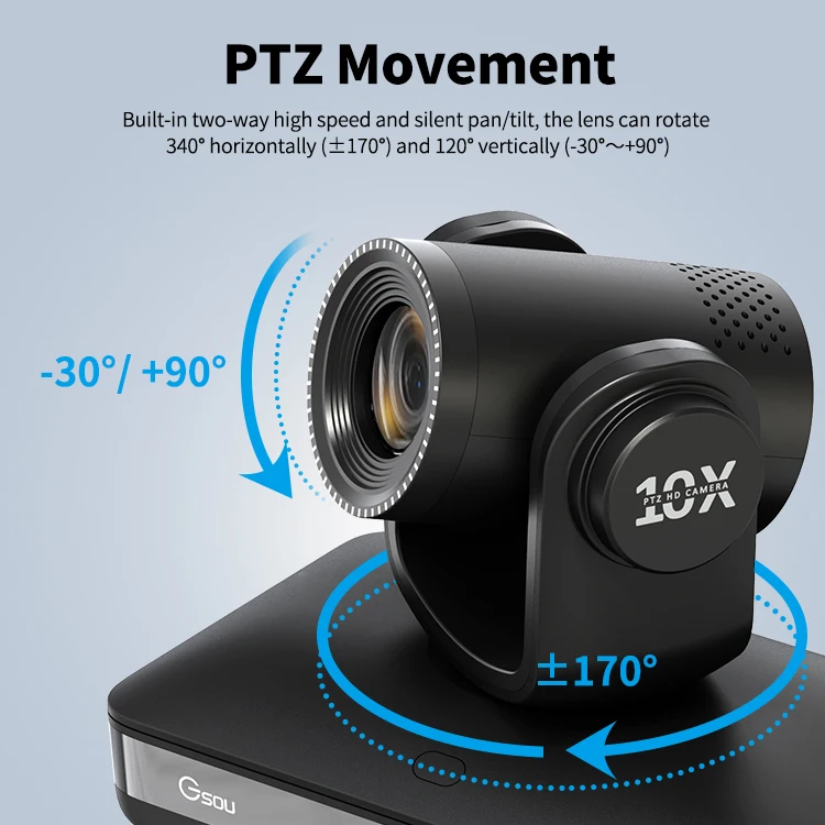 SDI conference camera and USB 3.0 video outputs auto focus ptz video ...