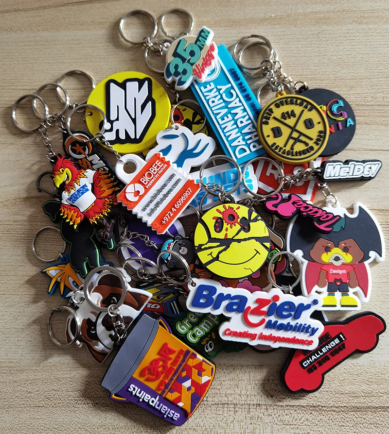 New Custom Company Logo Soft Pvc Keyring 2d Epoxy Black Truck Pvc ...