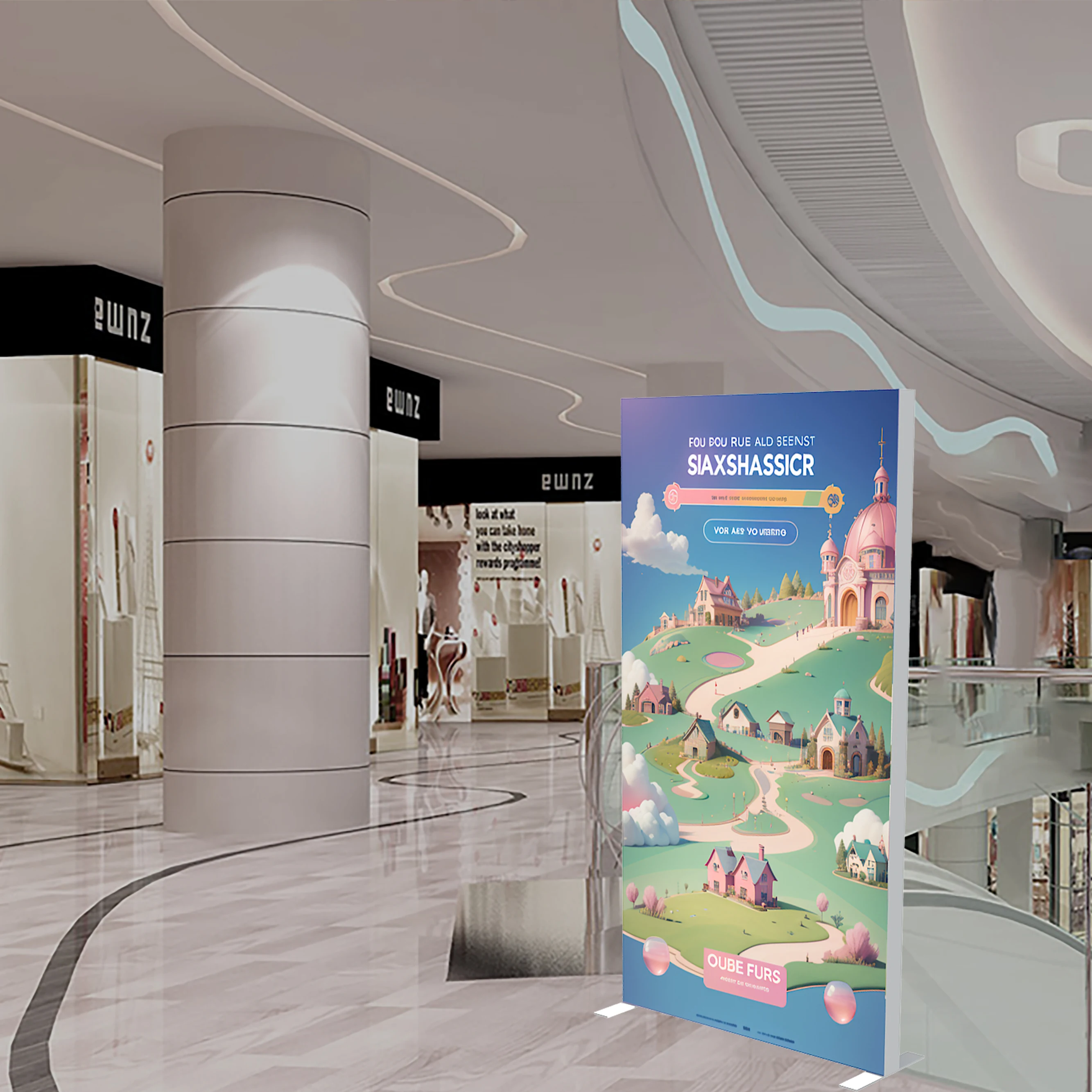 Custom Tool Free Seg Double Sided Fabric LED Display Advertising Banner ...