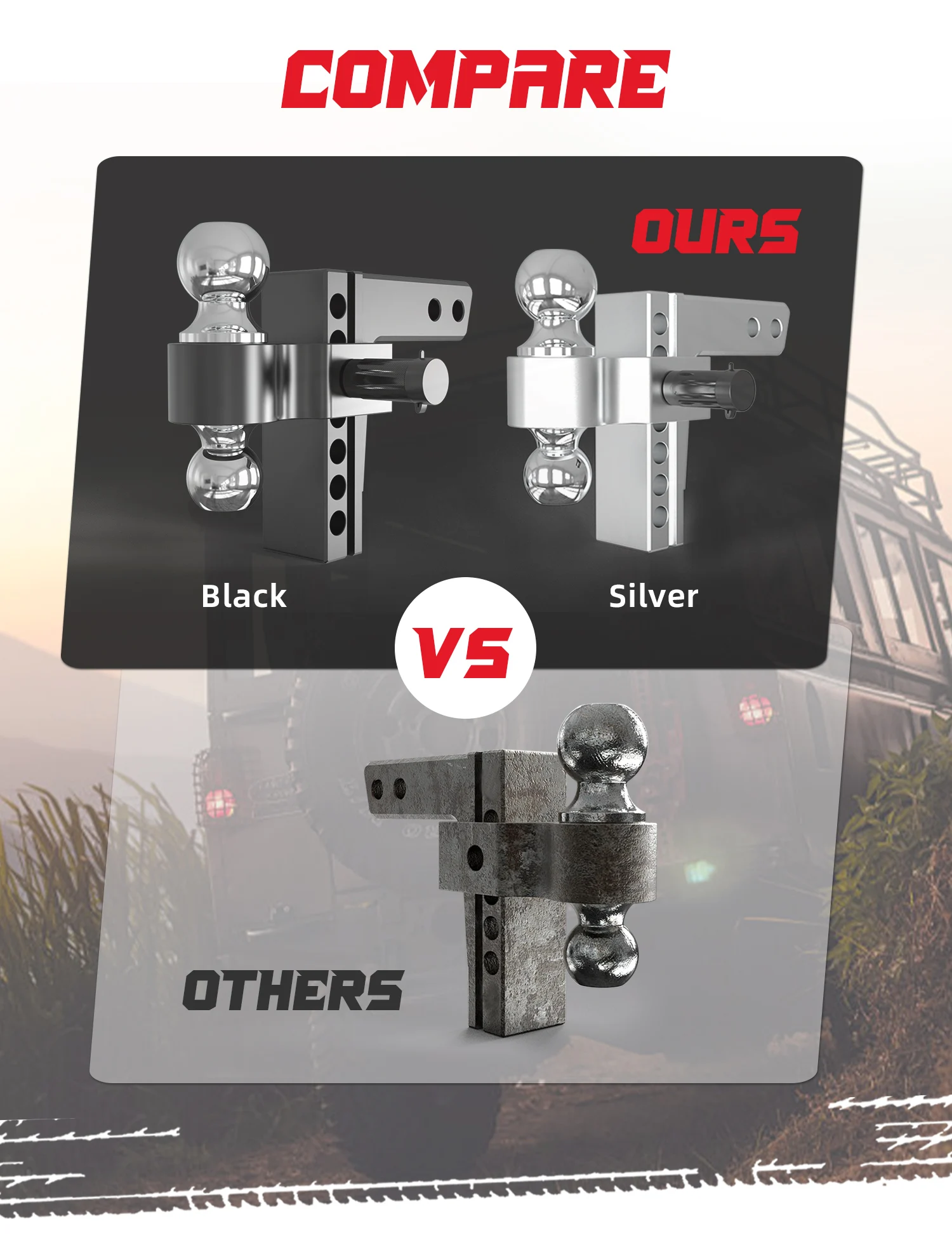 Ambull Reasonable Price 3ton Multi-Use Trailer Hitch Ball Mount Pintle ...