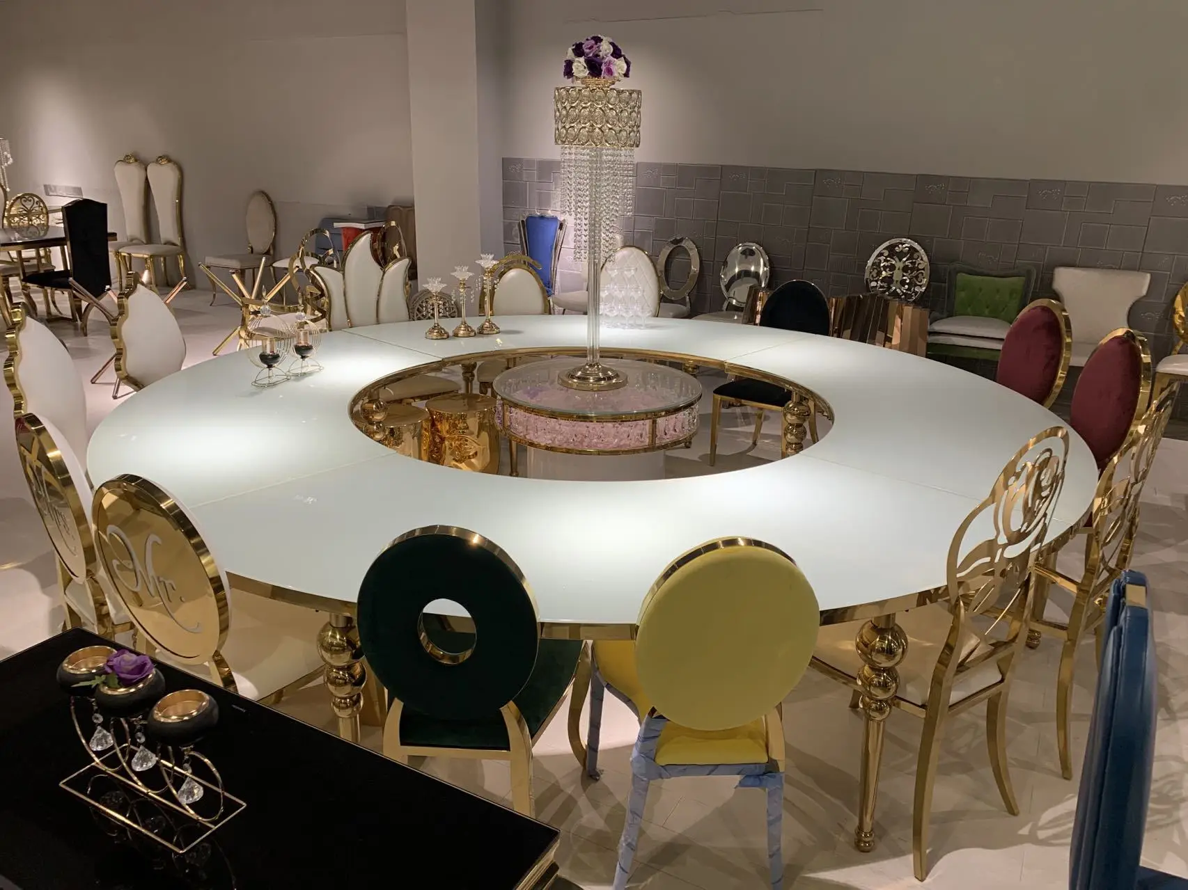 Round Back Design Stackable Dining Wedding Restaurant Garden Kitchen ...