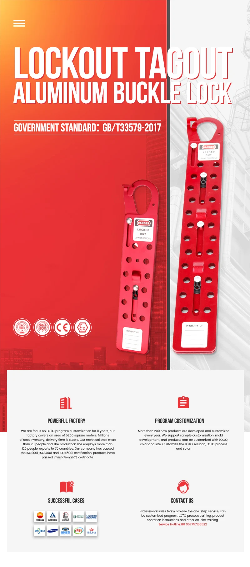 Industrial Aluminum Alloy Group Lockout Hasp Device,Holds Op To 12 ...