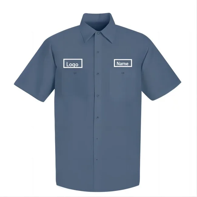 Hot Sale Work Shirt Custom logo Auto Repair Work Shirts Construction ...