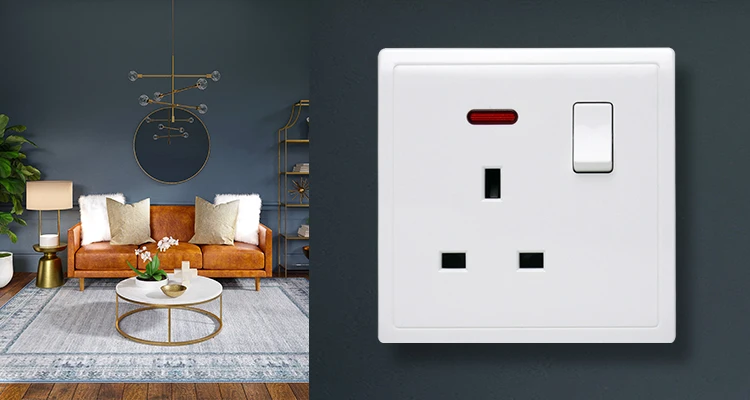 Satellite Wall Socket British Standard Modern Grey Color UK 1 Gang ...
