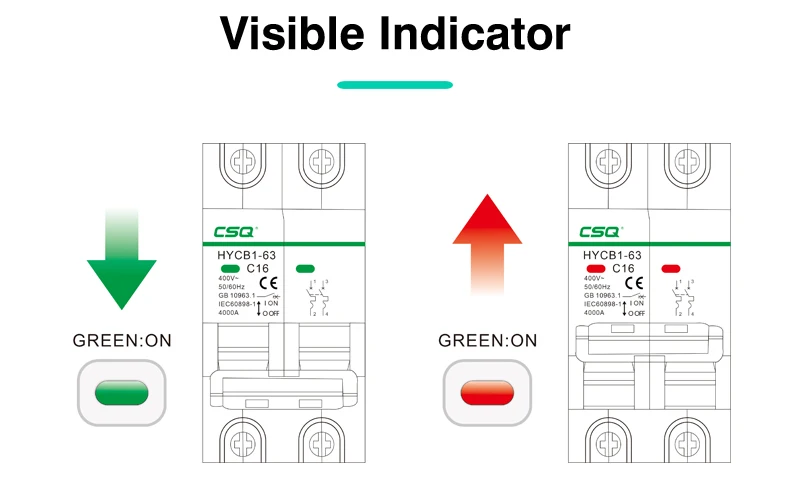 CSQ HYCB1 MCB Dz47 Miniature Circuit Breaker 1P 10 Amp Mini C63 2 Pole ...
