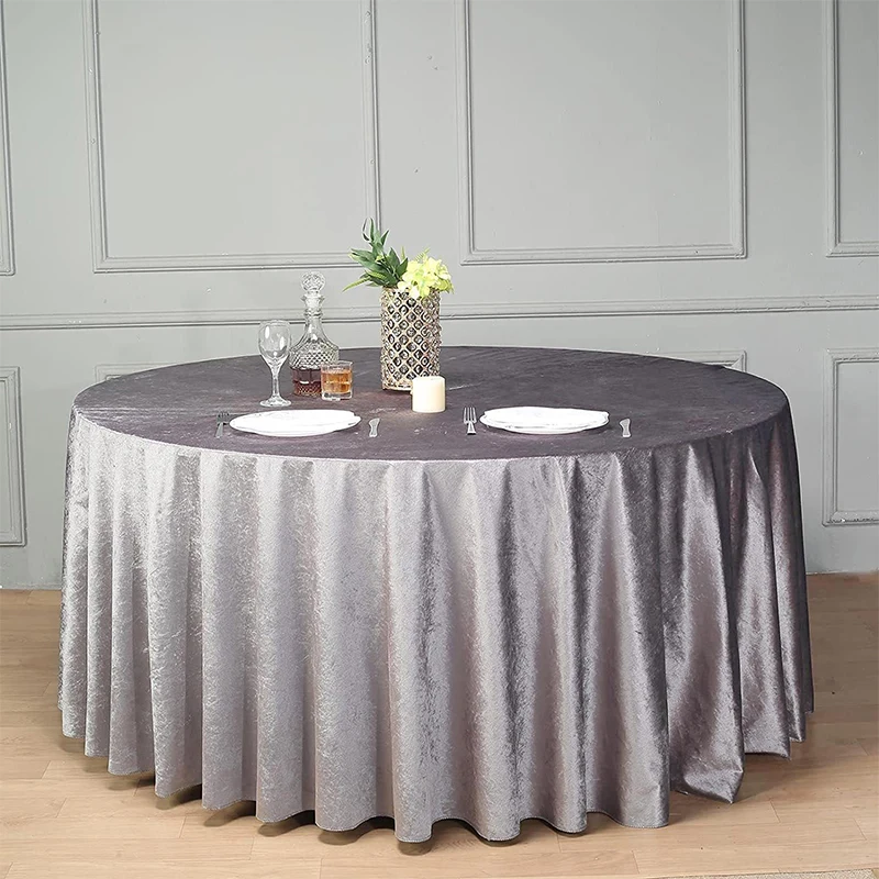 Round Velvet Tablecloths Wedding Luxury 120 Round Tablecloth Polyester ...