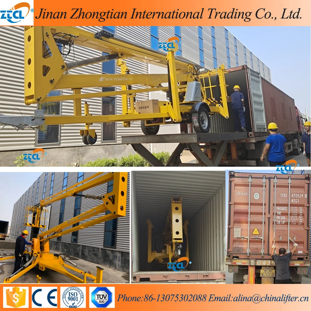 Electric Telescoping Boom Lift Portable Man Lifter Electric Boom Lift ...