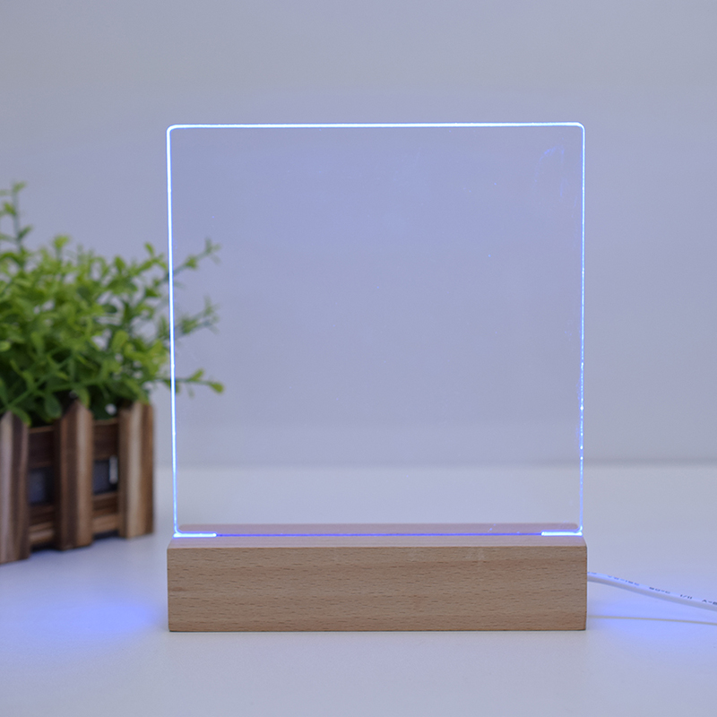 Oem Customized Usb Table Led Night Light Diy Blank Acrylic Board Rgb 3d ...