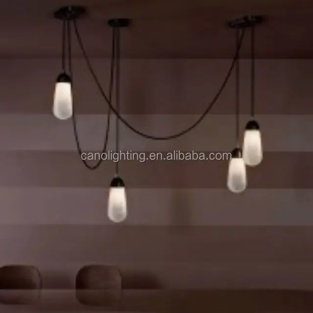 Modern Luxury Linear Lasso Glass Lampshade Chandelier Lamp Modern ...