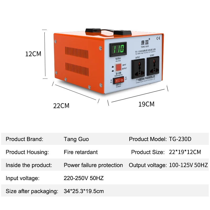 500w 110v To 220v Transformer Step Down Transformer 220v To 110v Step Up Transformers Voltage ...