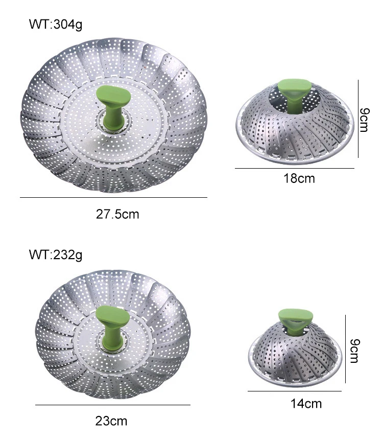 Collapsible Steam Cooking Insert Stainless Steel Expandable Steamer ...