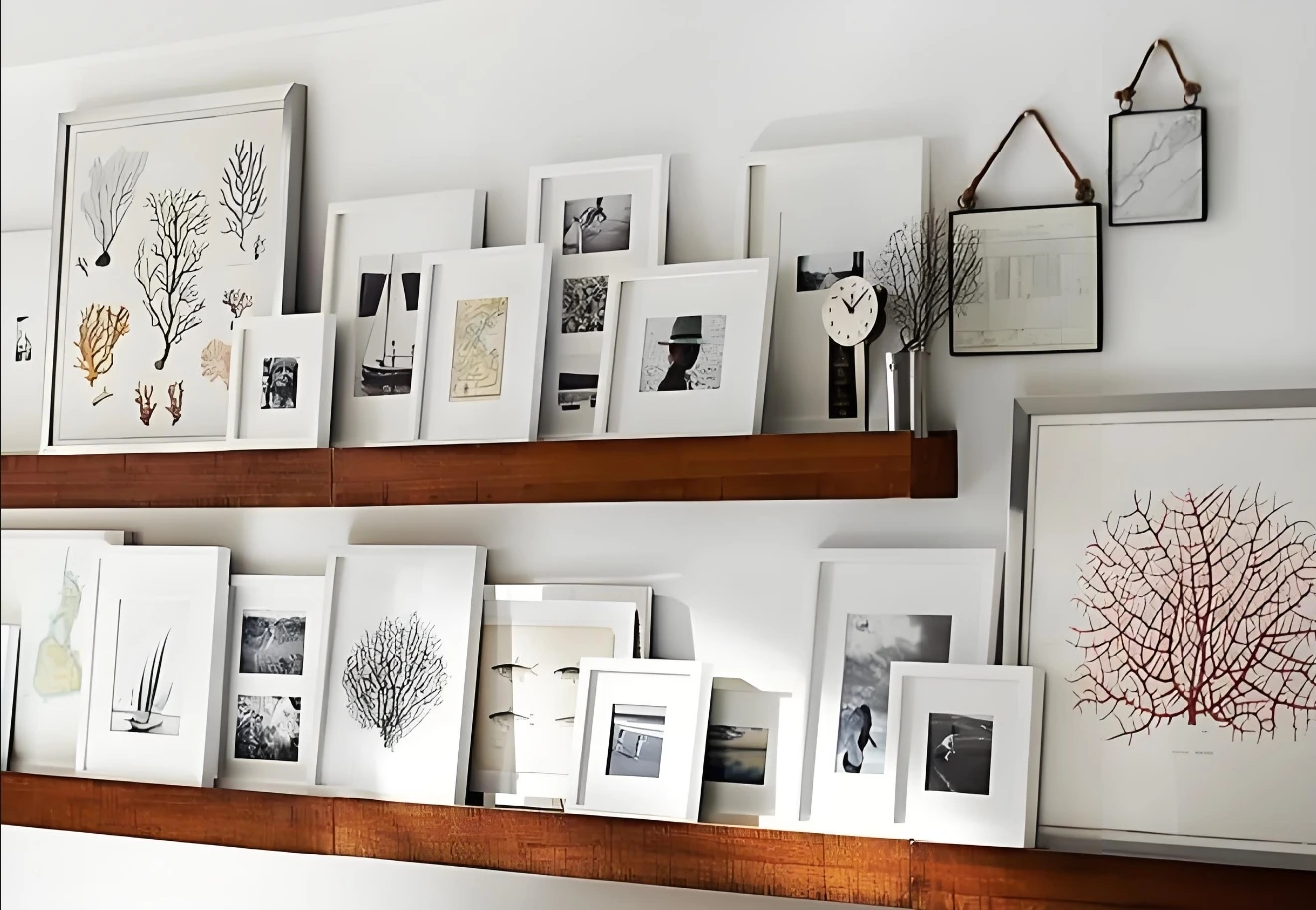 Customized Multi Size 6/7/8/10/12/16/A3/A4 Inch Rural Wall Mounted Square Retro Desktop Wooden ...