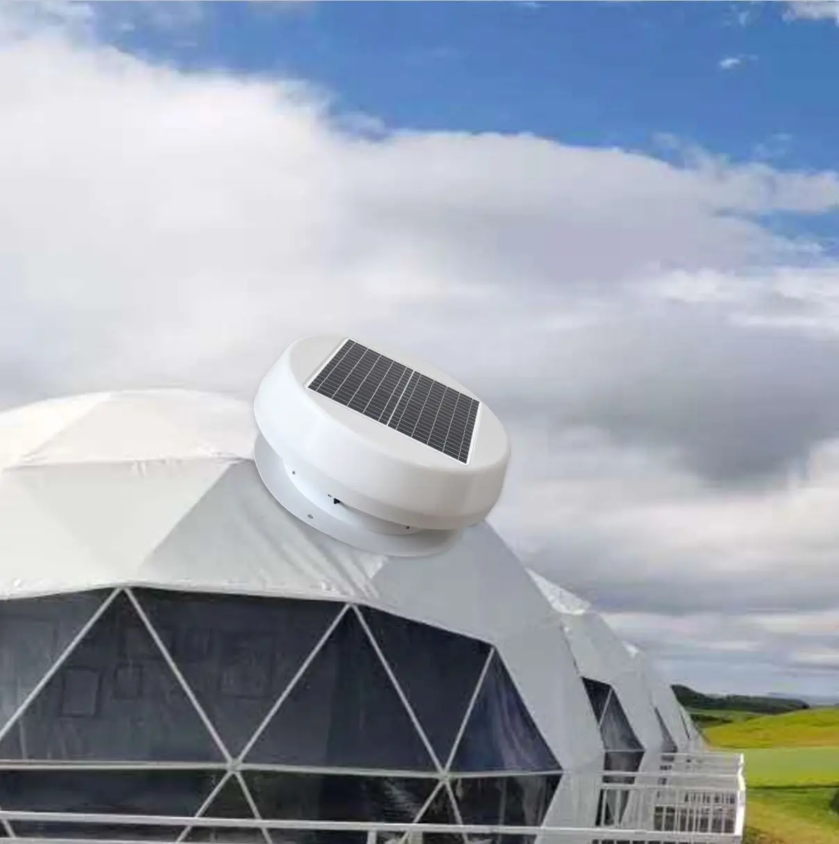 Hot selling roof vent fan for geodesic dome ventilation 25W solar attic ...