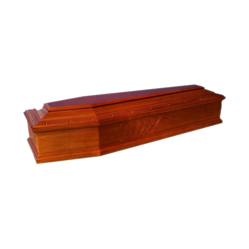 Funeral Supplies Solid Wood Coffin With Carving - Buy Funeral Supplies ...