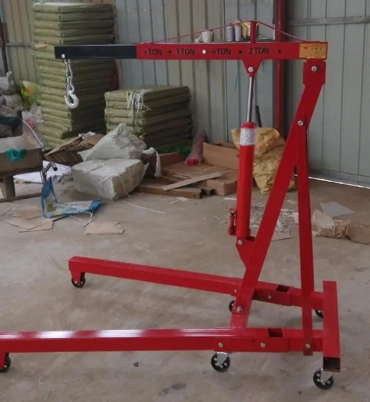2 Ton Hydraulic Jack Manual Foldable Portable Shop Lift Crane Hoist ...