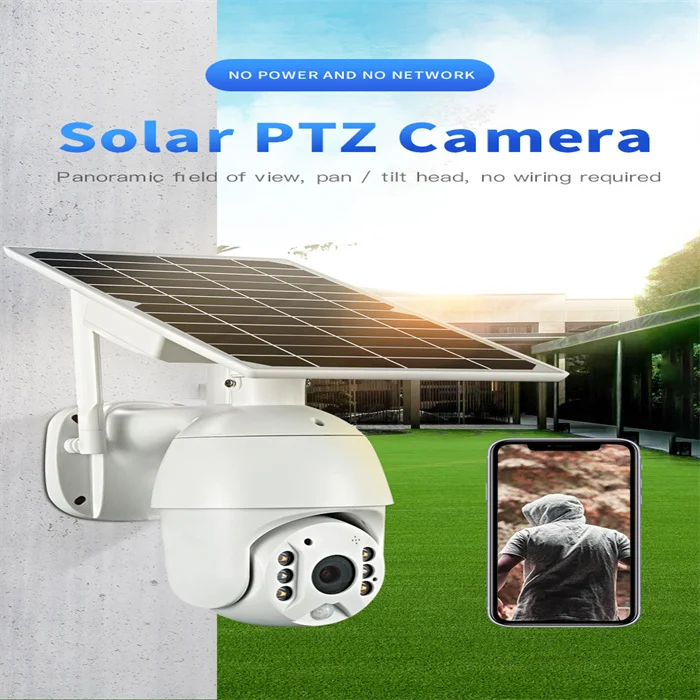 4g 4mp Pixel Smart Solar Camera Outdoor Alert Smart Ptz Waterproof ...