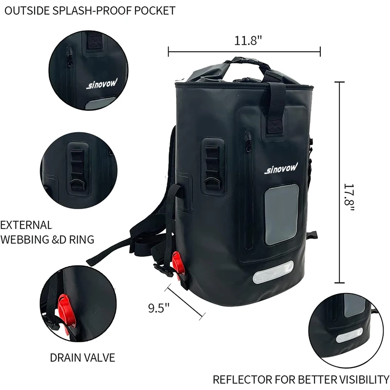 Outdoor Sports Backpack Camping Floating Ocean Dry Bag Custom Logo Pvc ...