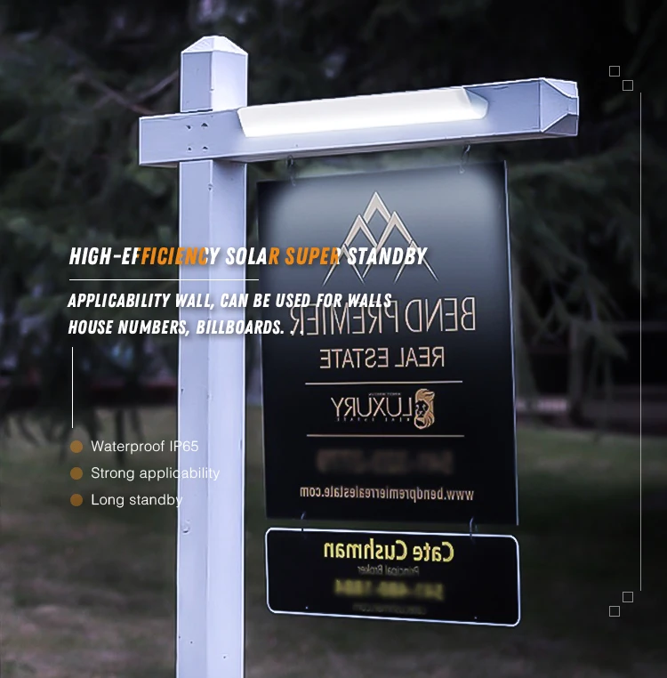 Ip65 Waterproof Solar Signboard Led Light With Constant Lighting Entire ...