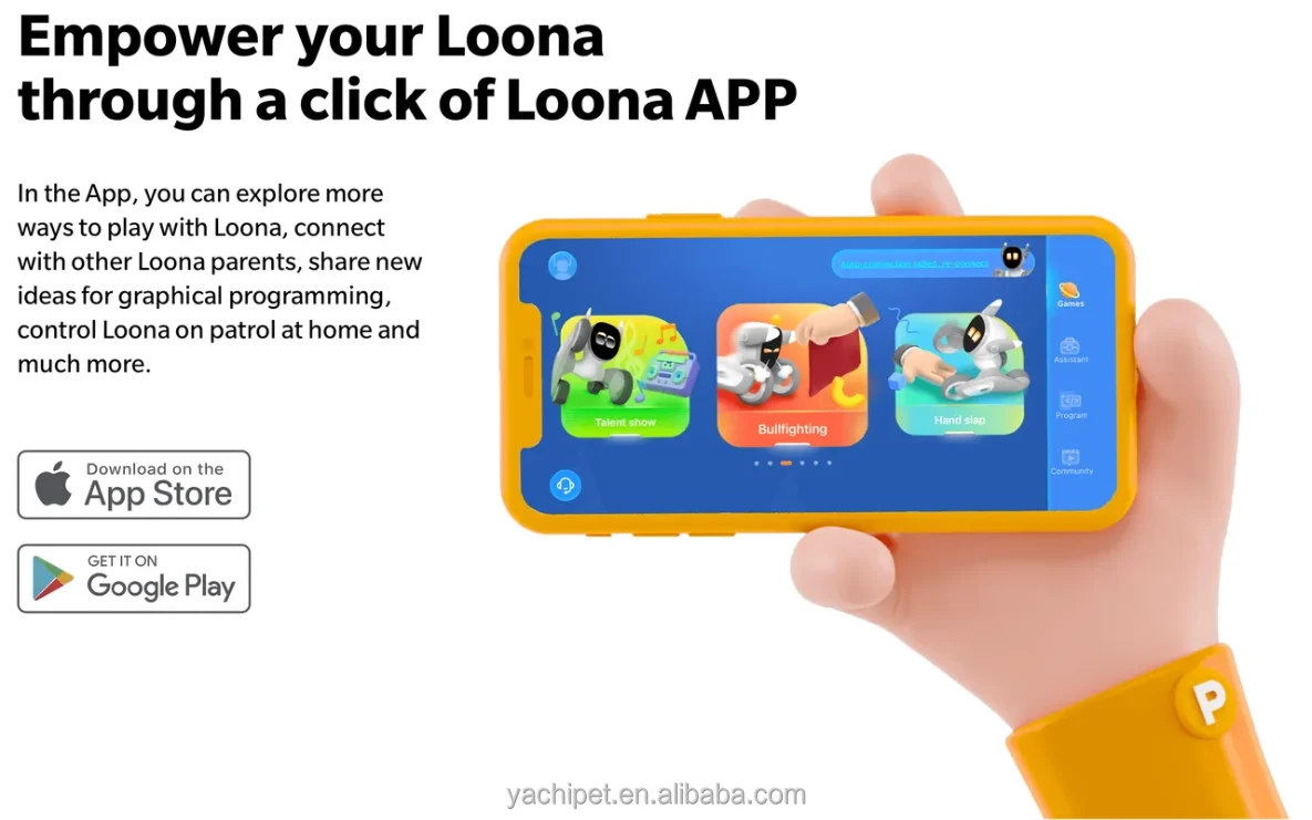 Loona Interactive Smart Robot Pet Dog Toy for Cats & Dogs - OEM