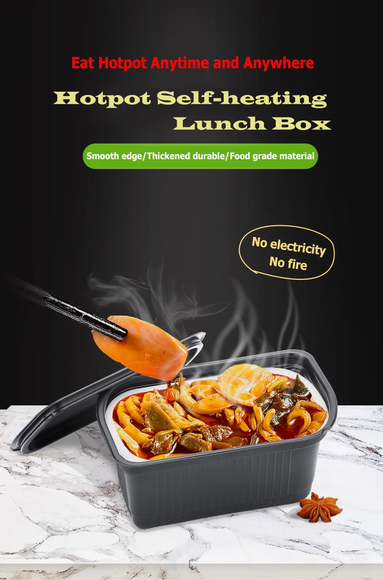 Custom Disposable Thermos Compartment Self Heating Lunch Box