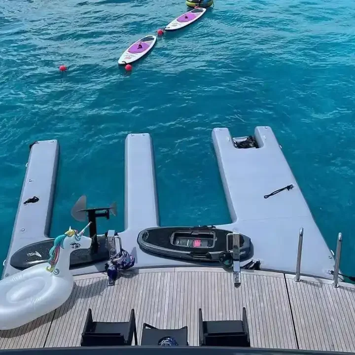 Yacht Pontoon Floating Dock Platform U Shape Dock Inflatable E Dock For ...