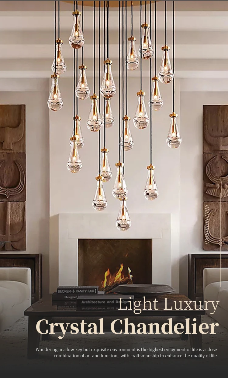 Lamp Raindrop Spiral Crystal Chain Chandelier Style Raindrop Square Top ...