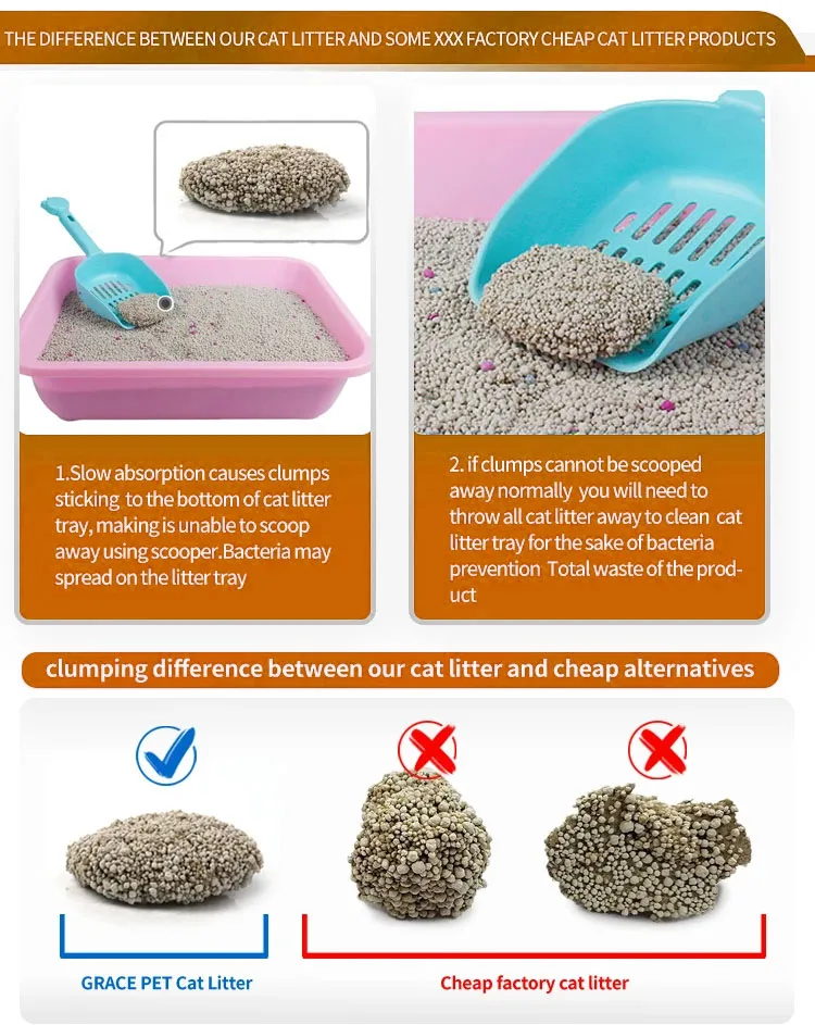 Wholesale Bulk 10kg 20kg Ball Shaped Organic Clay Cat Litter