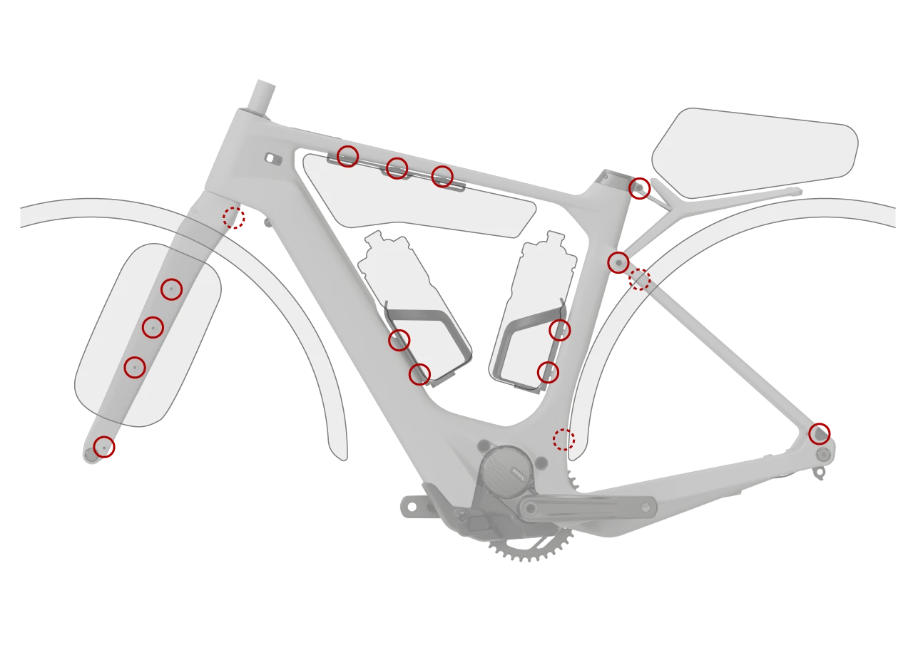 Hybridizer Rando Gravel Frame Kit 700x50C E-Gravel Bike with Bafang ...
