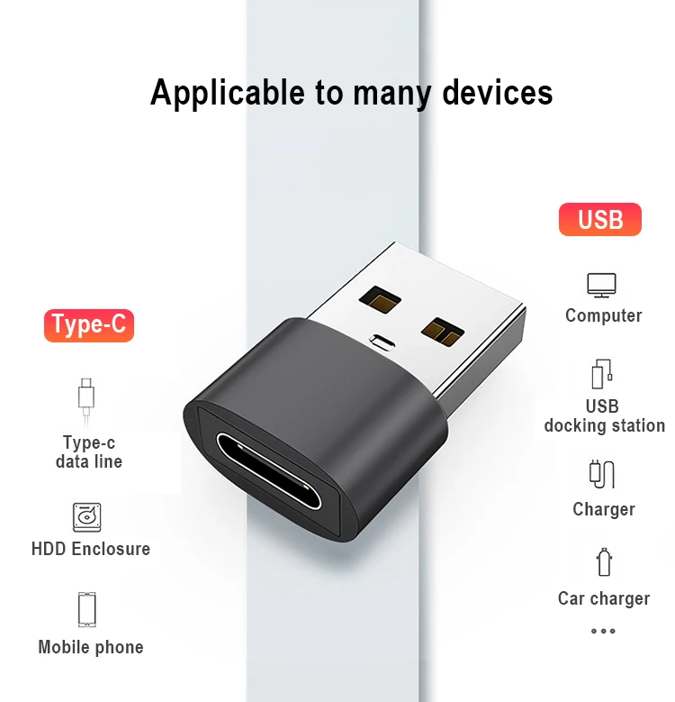 OTG USB 3.0 Type-C Female Connector to USB 3.0 Type-A Male Adapter ...