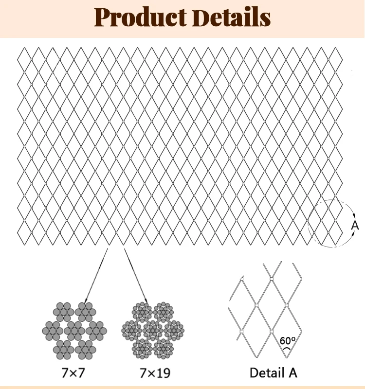 Stainless Steel Custom Manufactured Cable Mesh Using In The Zoo - Buy ...