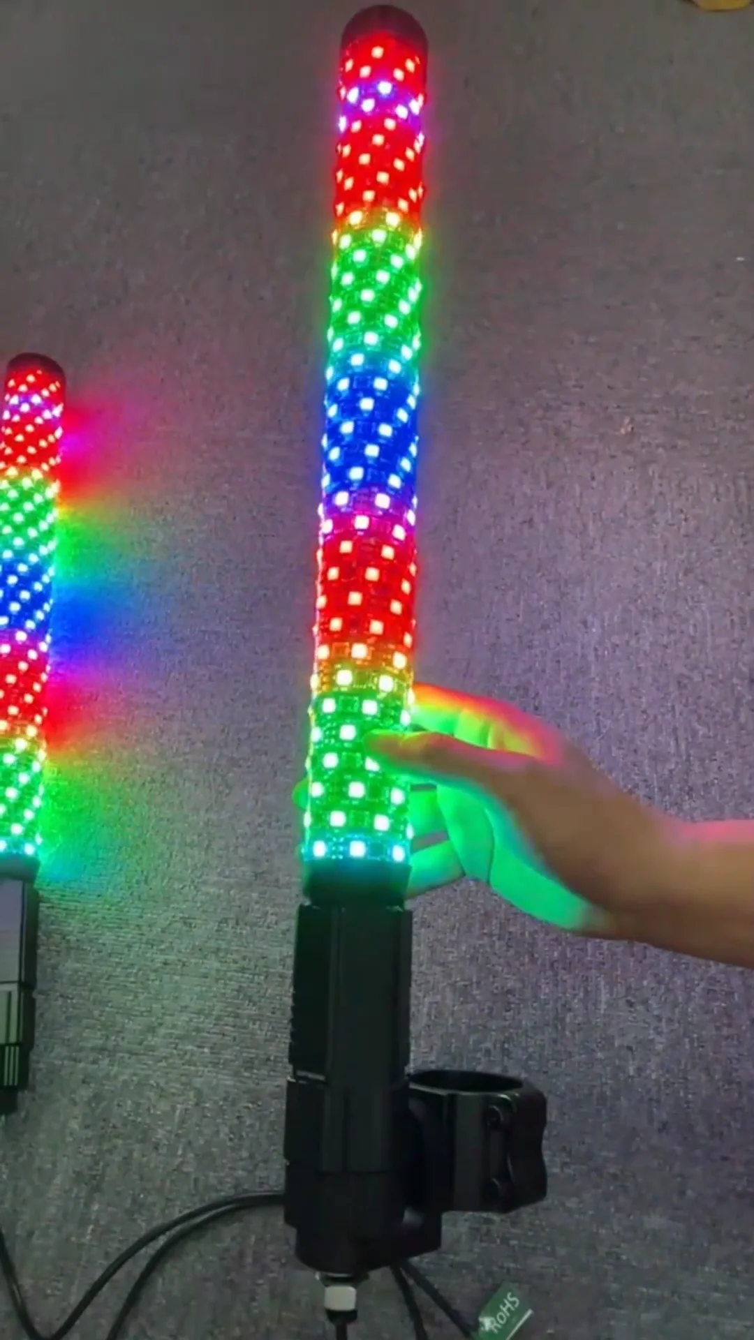 2.2inch Fat Whip Antenna Spiral Chase Offroad Warning Fatty Led Whip ...