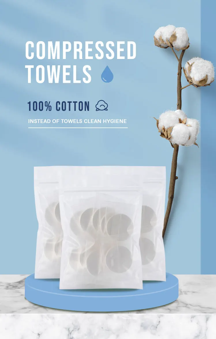 Factory Direct Compressed Face Towel Disposable Cotton Coin Shape Magic ...