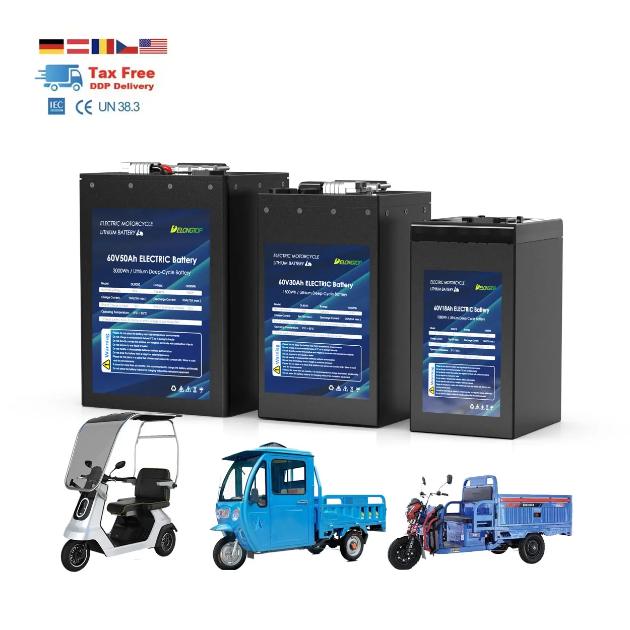 72V Ebike Battery - 2kw to 5kw Power for Electric Scooters