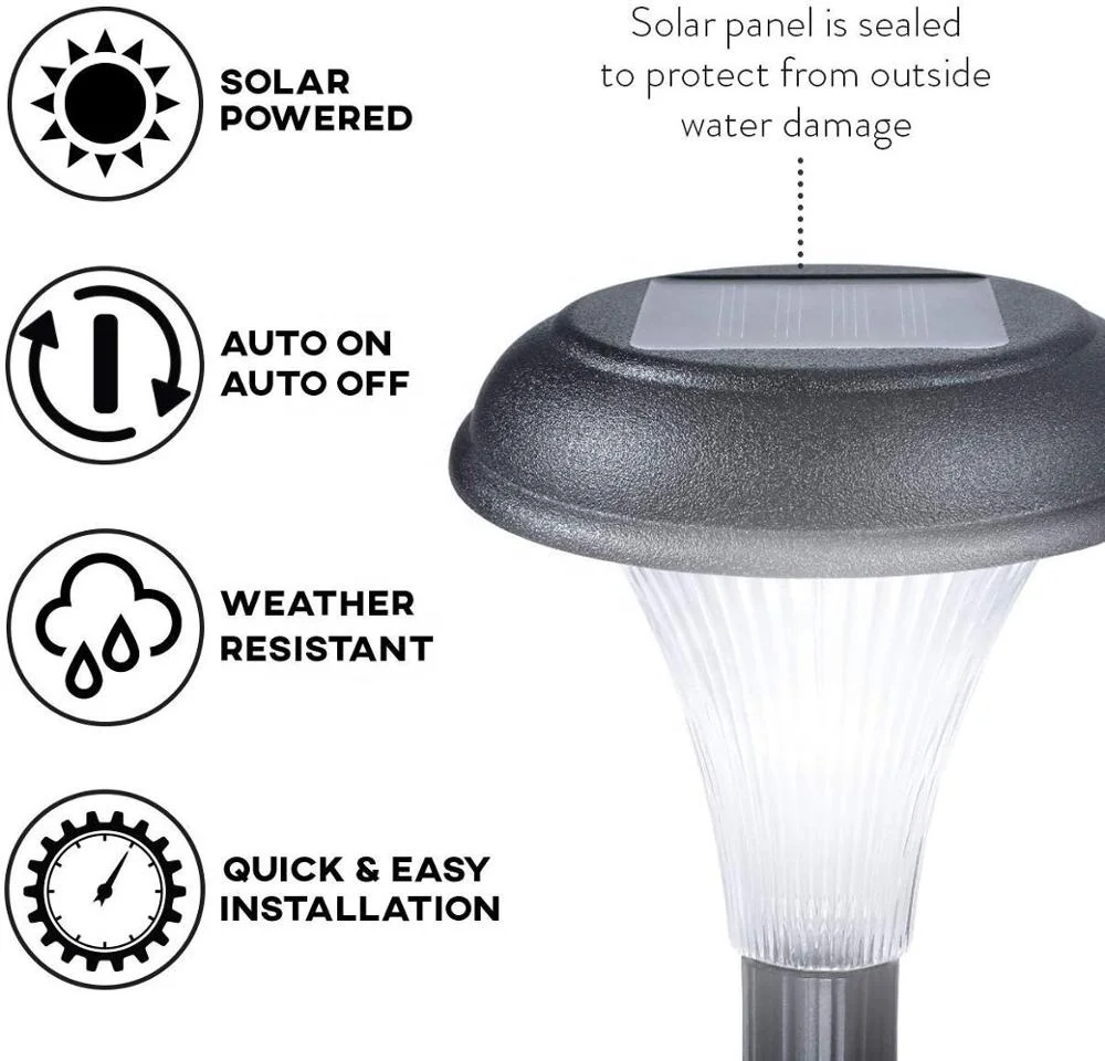 Solar Garden Lamp Ground Led Lantern Light Sensor Waterproof Landscape ...