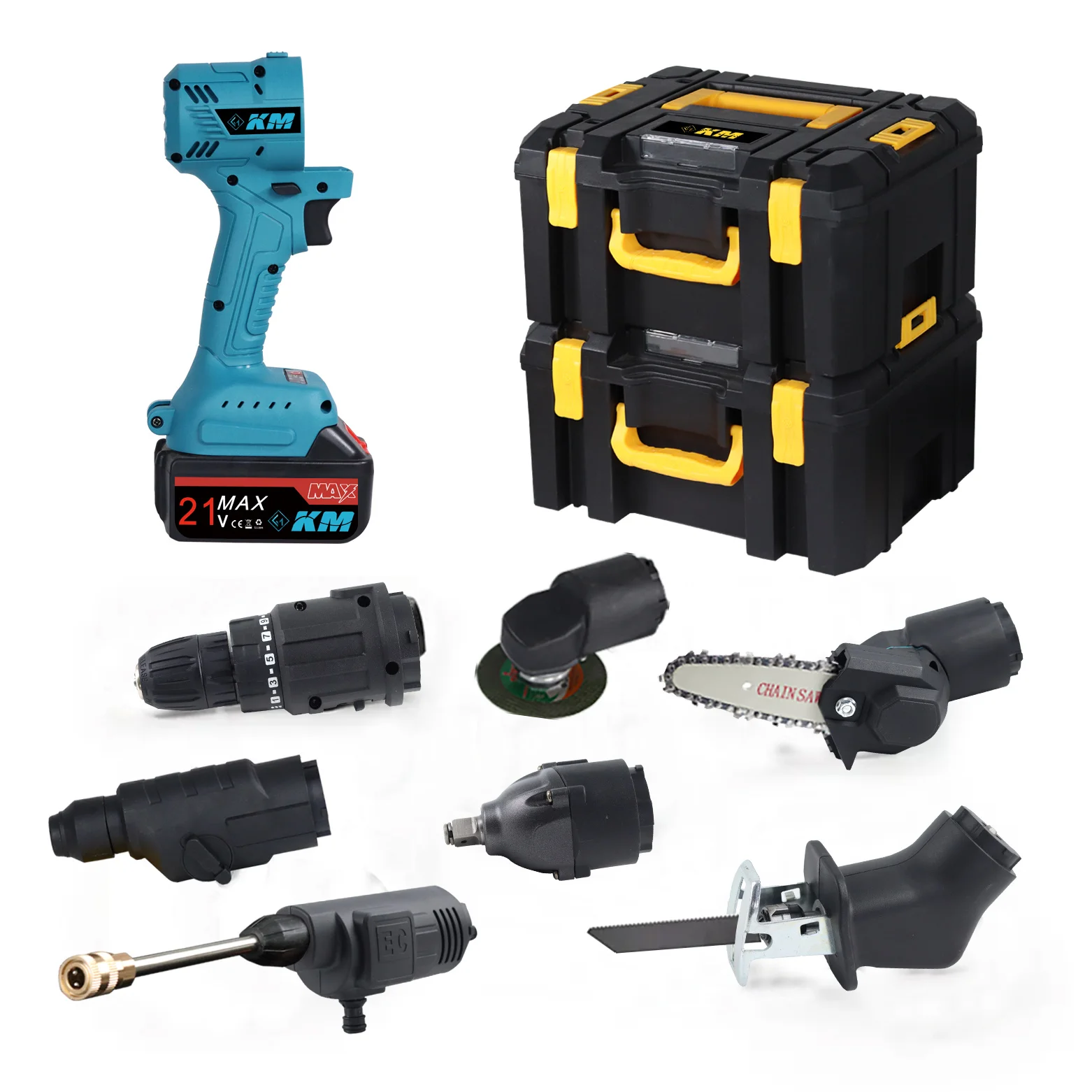 Km 18v 20v 24v 48v Cordless Combo Kit Electrical Tools For Electrician ...