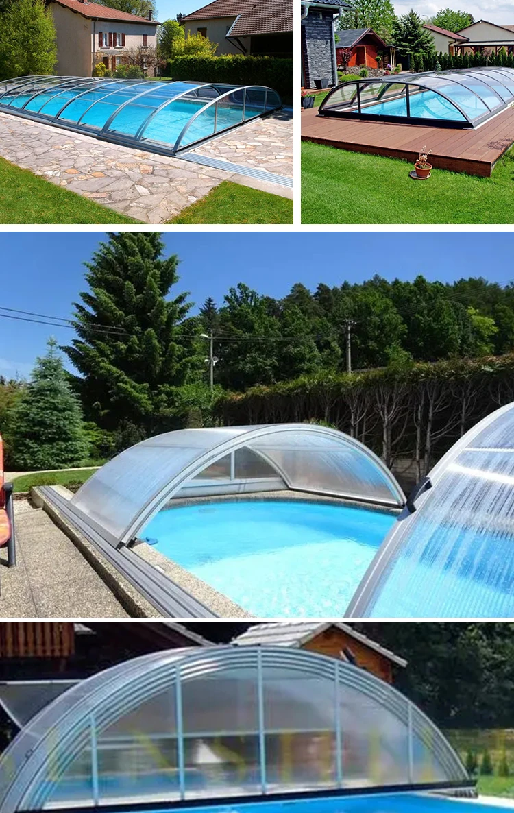 High Quality Telescopic Swimming Pool Enclosure Pc Sheet Pool ...