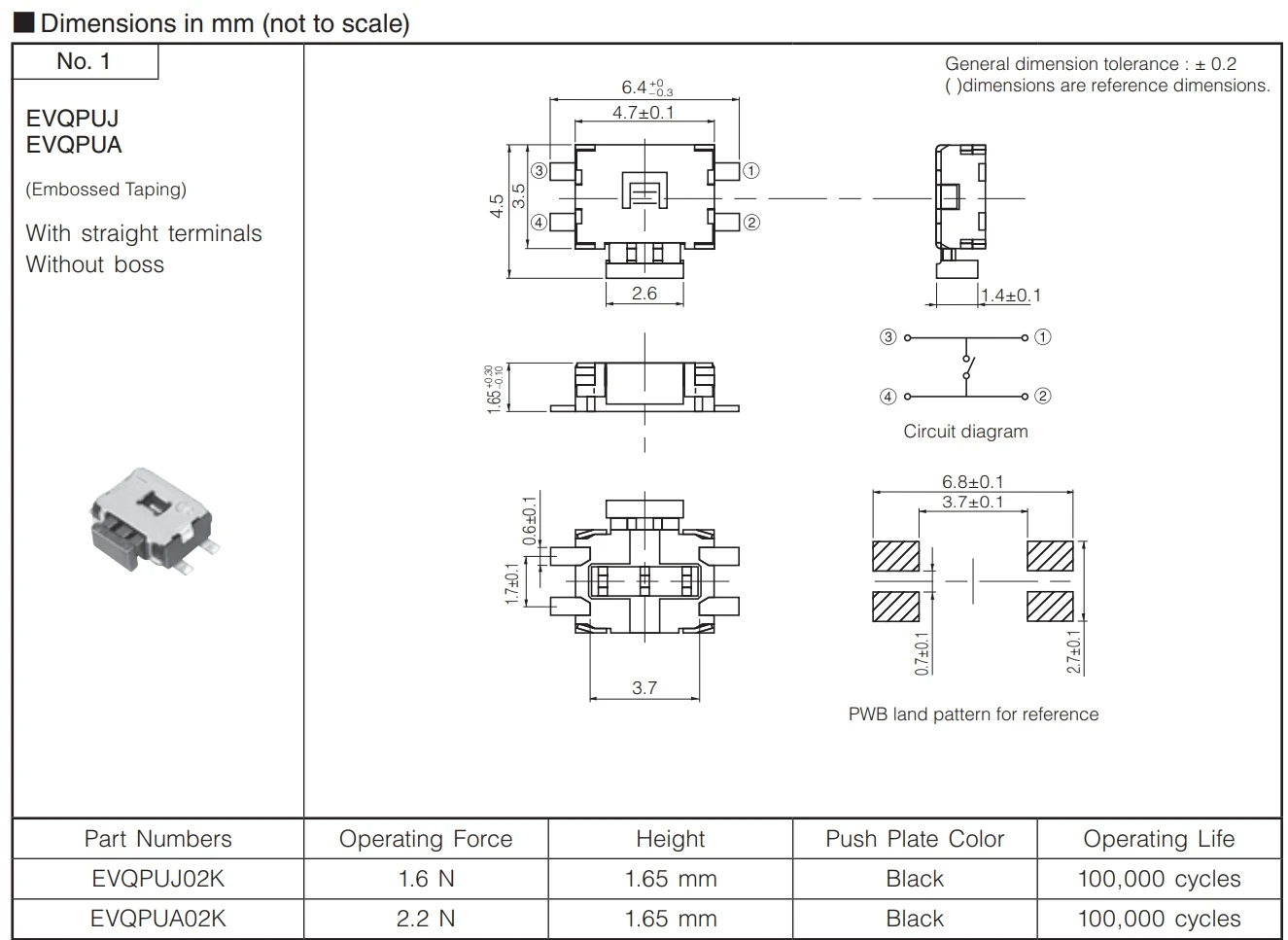 Original Small-sized Side-operational Smd Light Touch Switches ...
