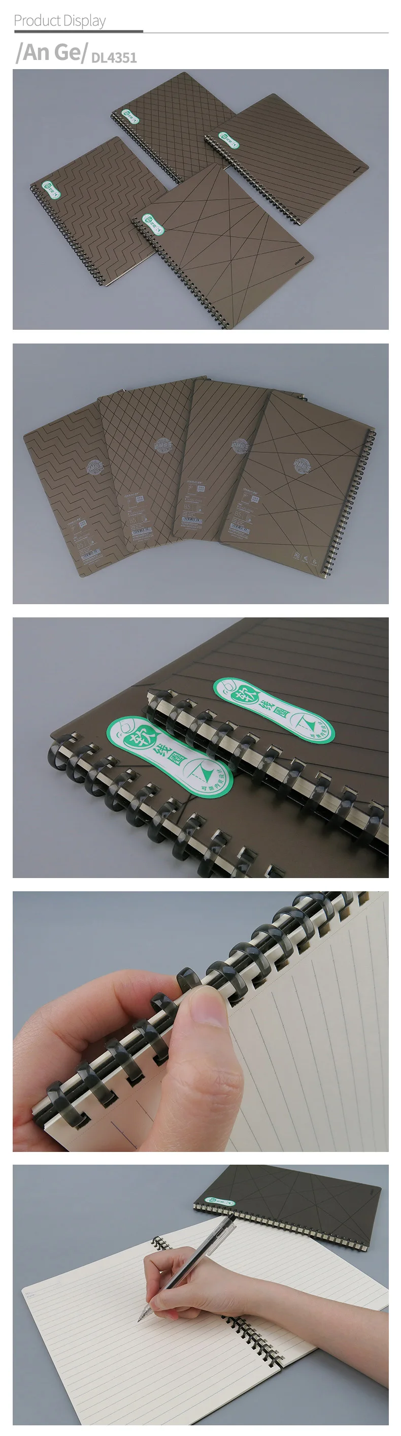 Wholesale High Quality pp Cover Spiral Notebook with Soft Spiral Rings ...