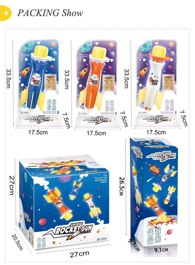 Sport Game Children Air Pump Flash Led Light Throw Toy Rocket - Buy Toy ...