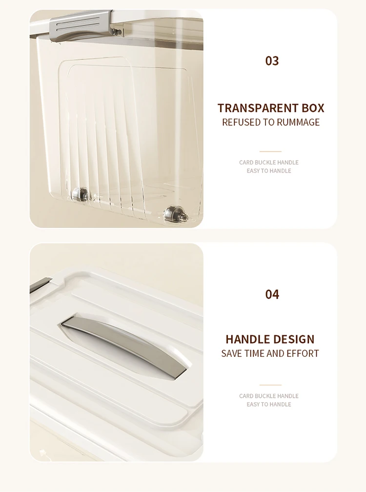 Haogle Transparent Storage Boxes - Versatile & Eco-friendly