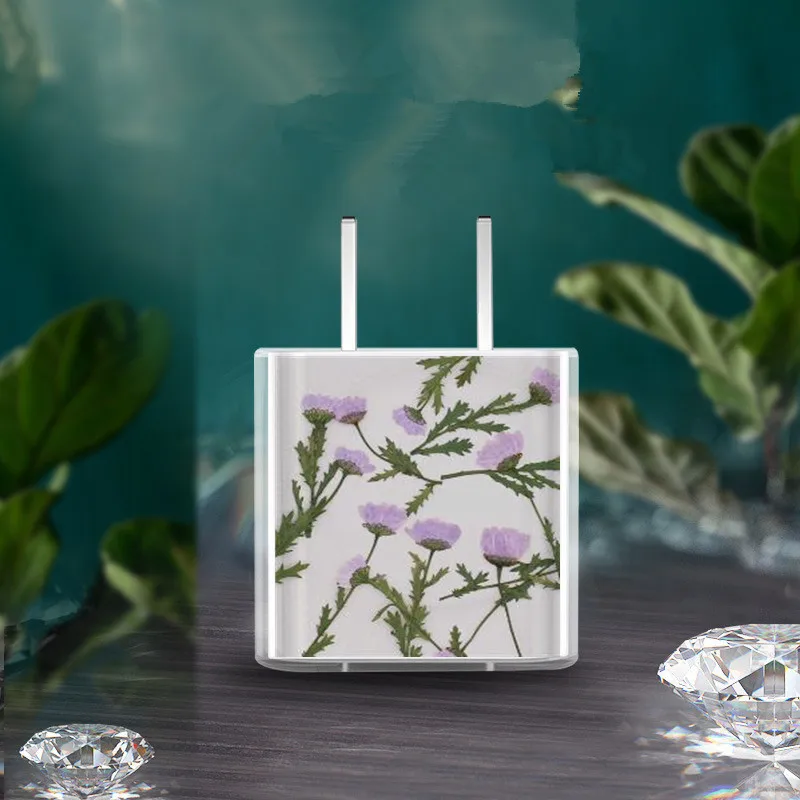 Dried Daisy Flower Usb Data Cable Protector Ins Fast Charging Head ...