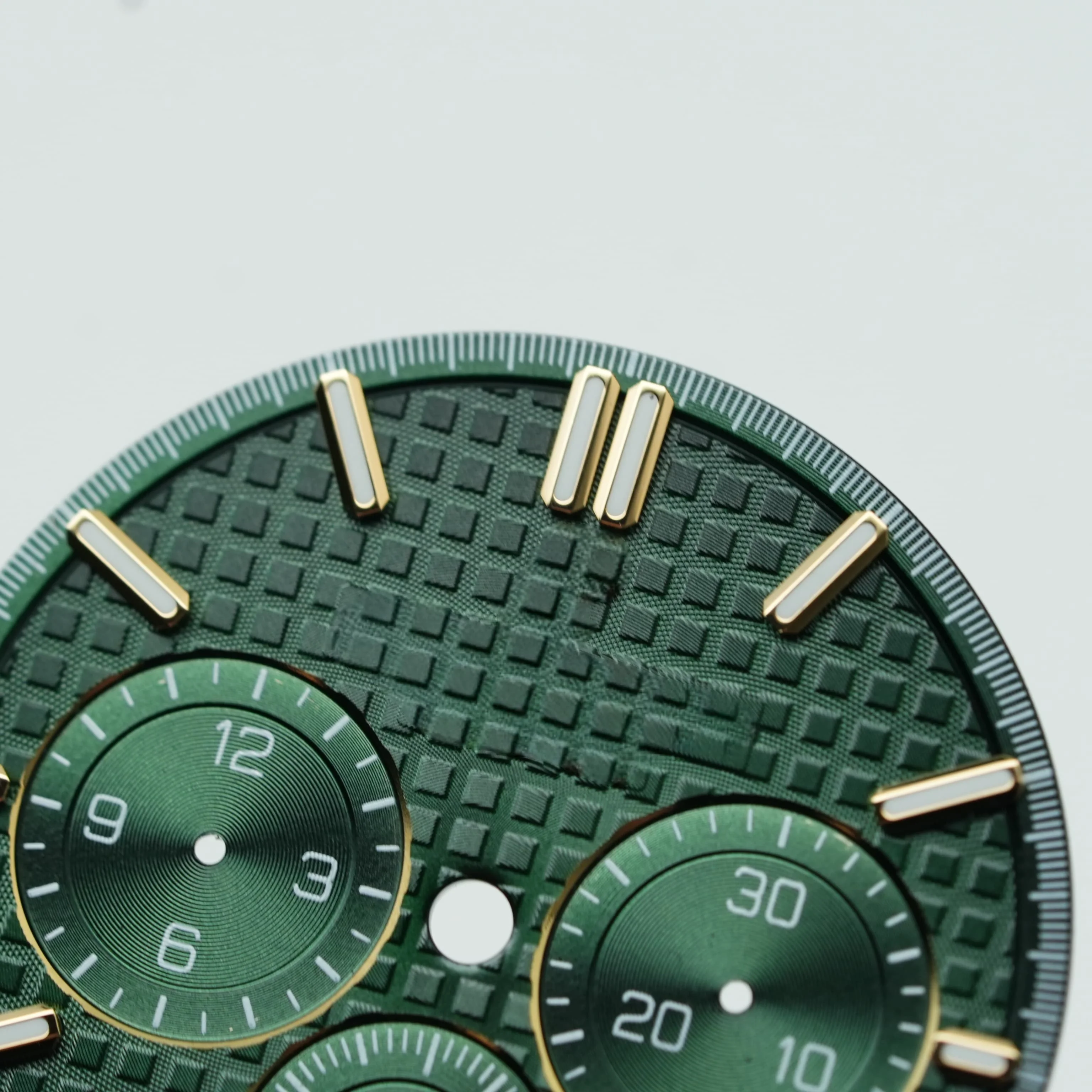 18K Gold Luxury Chronograph Dial Stainless Steel Aftermarket Watch Part ...