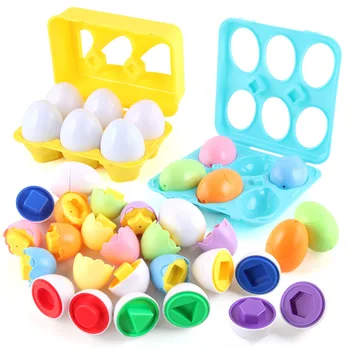 Colored Kids Number Shape Color Recognition Egg Toy Matching Eggs Game ...